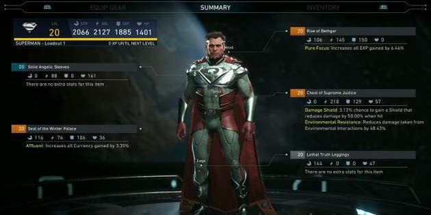 Injustice 2 Devs Explain How The Game's Unusual Gear System Actually ...